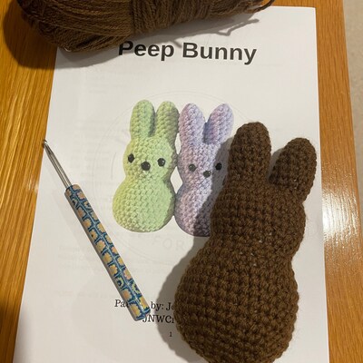No Sew Peep Bunny, Crochet Pattern, PDF, Digital, Download, Easter ...