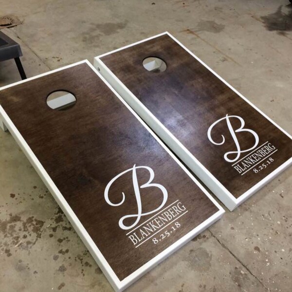 Custom Cornhole Decal Wedding Decals Set of 2 Vinyl Decals FREE ...