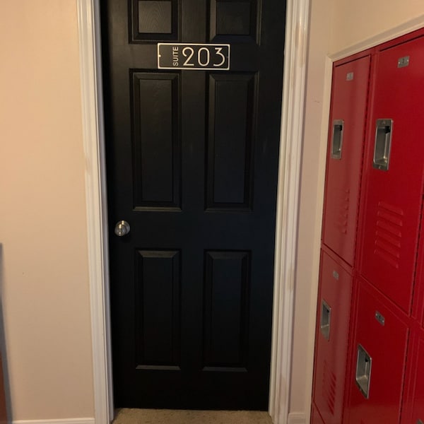 Custom Hotel Suite Number Sign: Brushed Silver Metal - Etsy