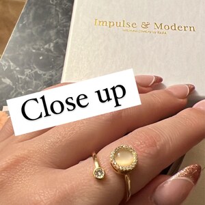 Pearl Beads Fidget Ring, Spinner Rings for Women, Girls, Gold Copper ...