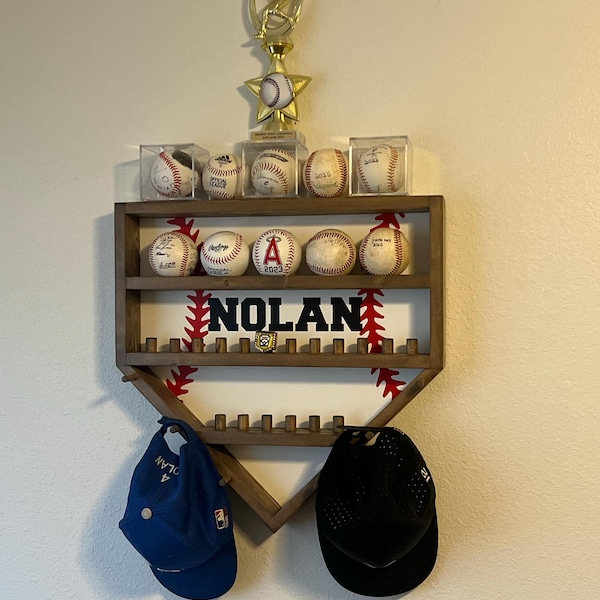 Personalized Baseball Ring Holder | Wall Mounted Ring Display ...