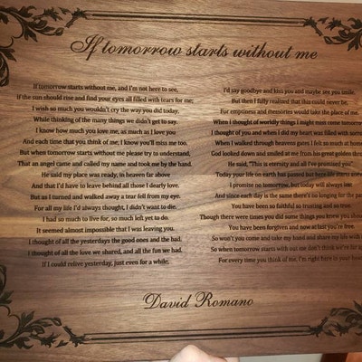 Engraved Poem, Personalized Poem in Wood, Handwritten Heirloom, Child's ...