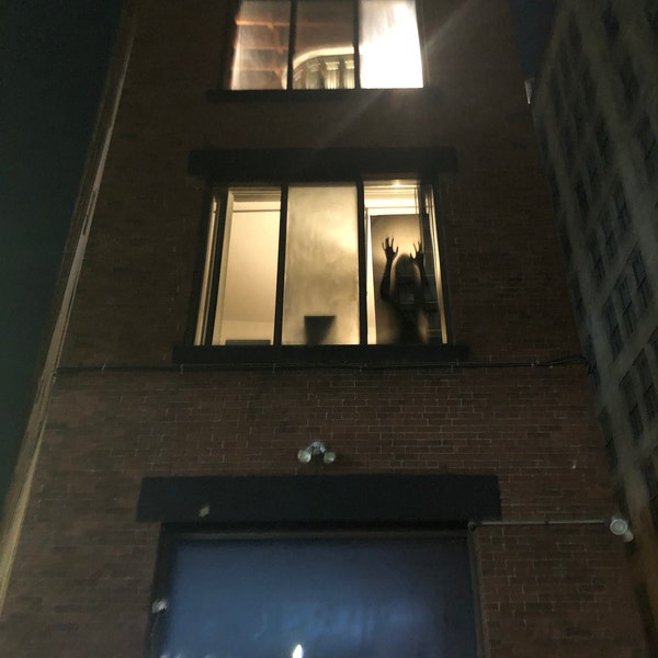 Frosted Glass Scary Woman Ghost Horror Window Backlit Wall Backdrop ...