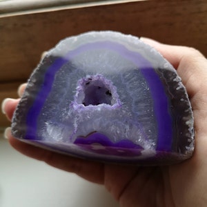 Purple Agate Geode, Brazilian Agate Geode, Purple, Agate, Gift, Crystal ...