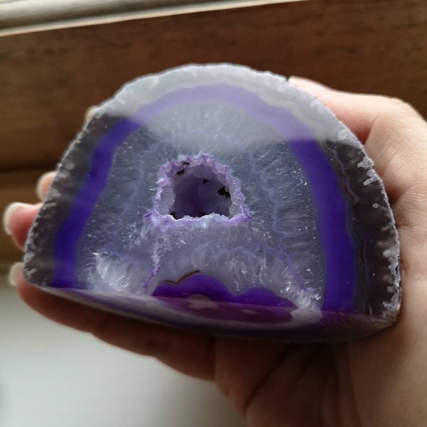 Purple Agate Geode, Brazilian Agate Geode, Purple, Agate, Gift, Crystal ...