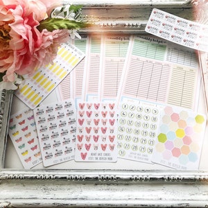 Set of 6 Monthly Budget Planner Stickers Erin Condren Happy Planner ...