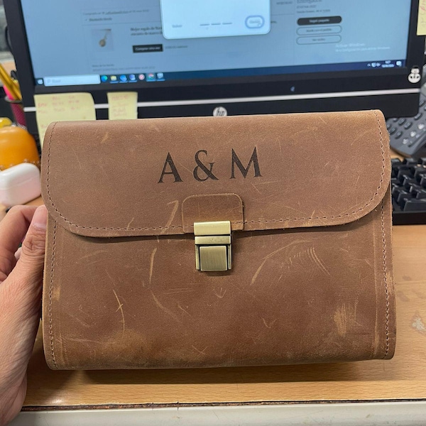 Brown Camera Bag Engraved, Personalized Camera Work Bag for Men & Women ...