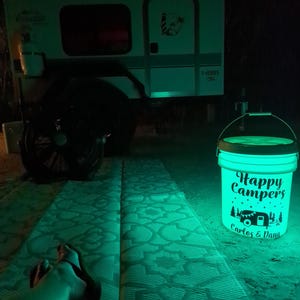 5 Gallon Light up Camping Bucket INCLUDES BUCKET Light Bucket Camp ...