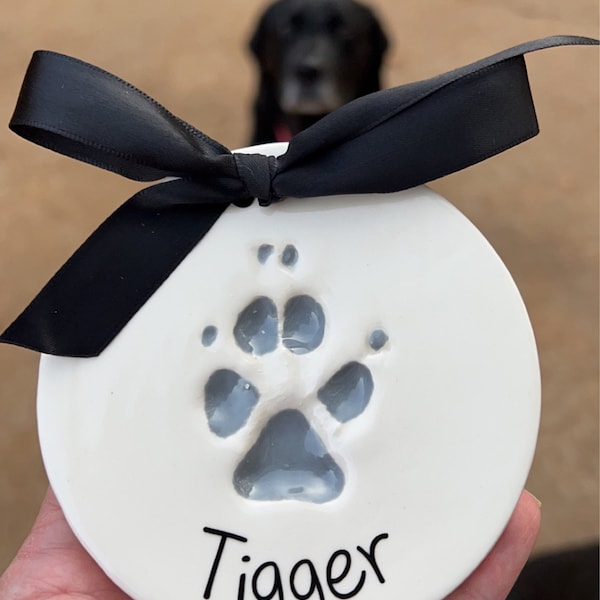 Baby Girl Handprint Ceramic Keepsake With Bow Design - Toddler ...