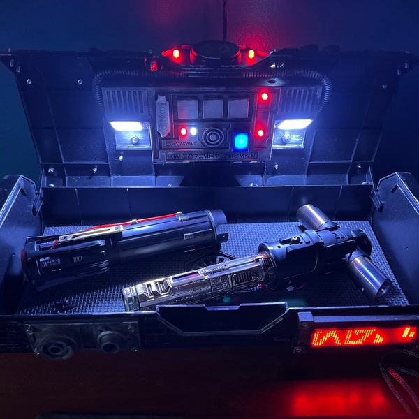 Wooden DOUBLE Lightsaber Box customizable - Etsy