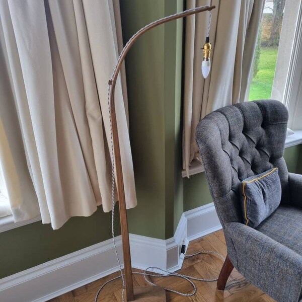 Rustic Floor Stand Lamp, Solid Oak Lamp, Vintage Rustic Style SOLD ...