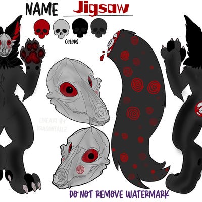 Skull Dog Reference Sheet - Etsy