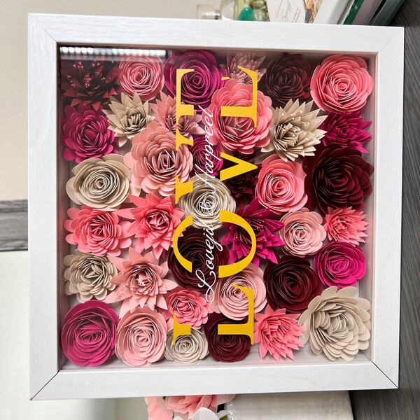 Customizable Flower Shadow Box - Etsy