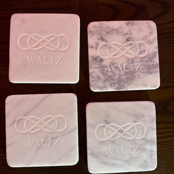 Personalized Marble Coasters, Custom Engraved Coasters, Wedding Gift ...