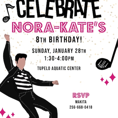 Elvis Birthday Party Invitation Digital Copy or Prints Available - Etsy