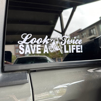 Look Twice Save A Life Decal - Etsy