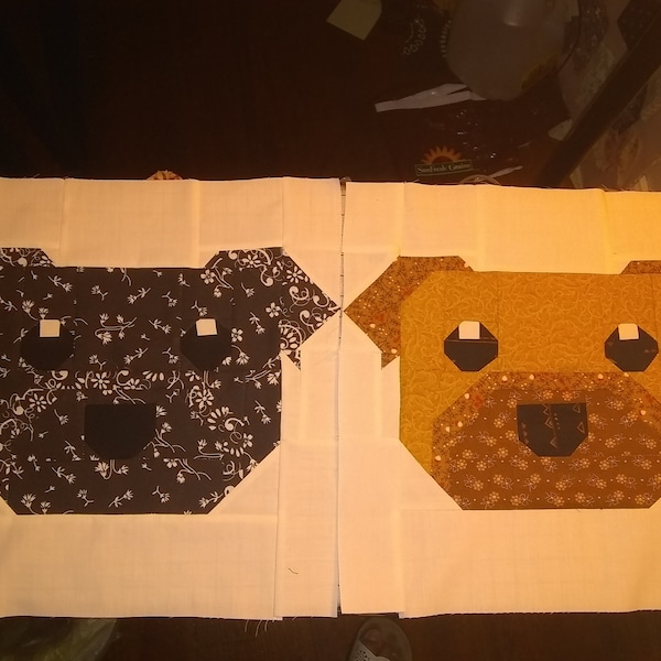 Pug Dog Puppy Quilt Block PDF Pattern - Includes Instructions for 6 ...