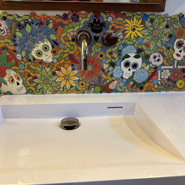 Handmade Ceramic Topiary Tree Mosaic Tiles, Decorative Tiles, Craft ...