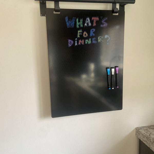 Hanging Chalkboard Menu Sign: Magnetic Metal Cafe Display - Etsy
