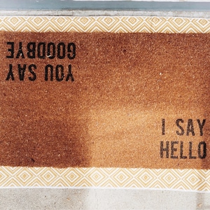 Hello Goodbye Doormat, Hello Doormat, Hello Goodbye Door Mat, Beatles ...