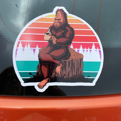 Funny Bigfoot Sticker. Waterproof Decal - Etsy