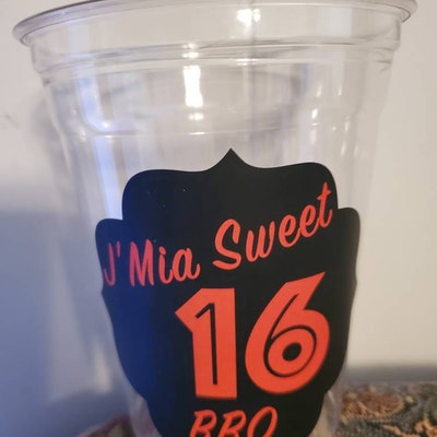 Sweet Sixteen Cups, Sweet 16 Cups, Sweet 16 Drinkware, Sweet 16 Favors ...