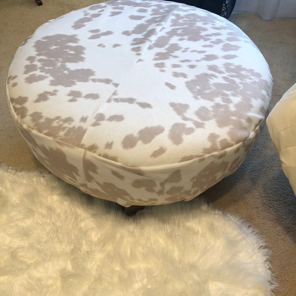 Vegan Faux Cowhide Linen | Western Cow Print With the Look of Hair on ...