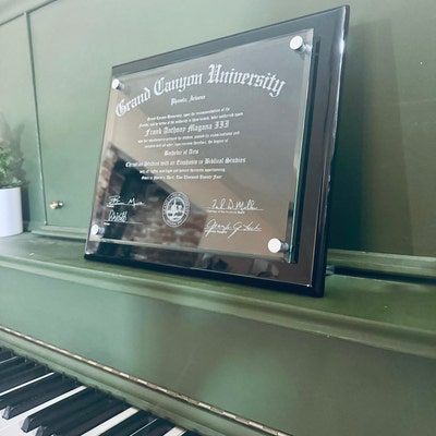 Metal Certificate Award, Diploma Frame Custom, Diploma Plaque, Diploma ...