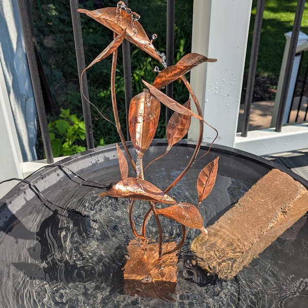 Solid Copper Water Fountain - Etsy