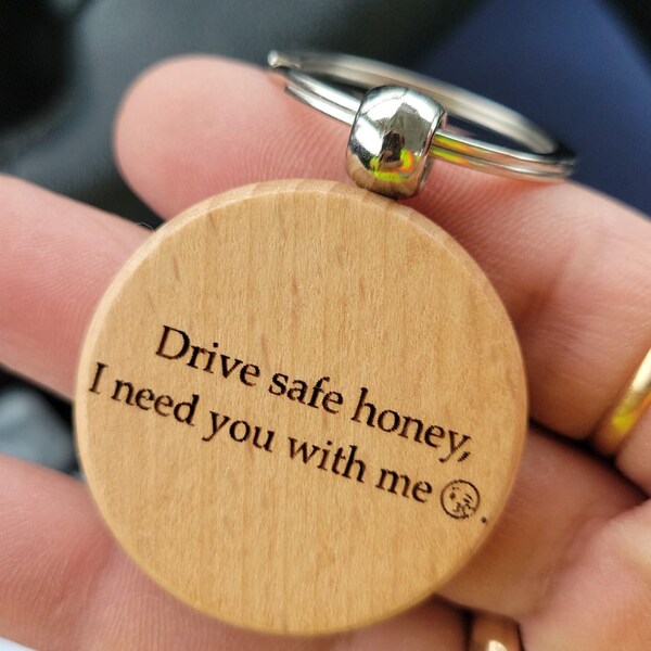 Wooden Engraved Keychain, Personalized Special Gift Key Chain, Small ...