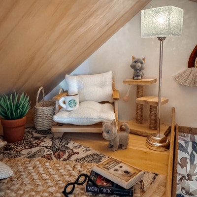 Heirloom Quality Dollhouse Natural Wood White USA Made Macy Mae 1:12 ...