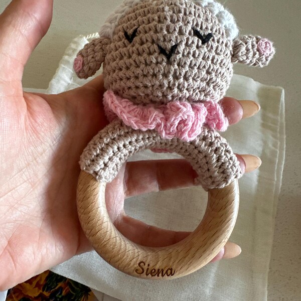 Personalized Baby Rattle, Custom Baby Rattle, Valentines Gift for Baby ...