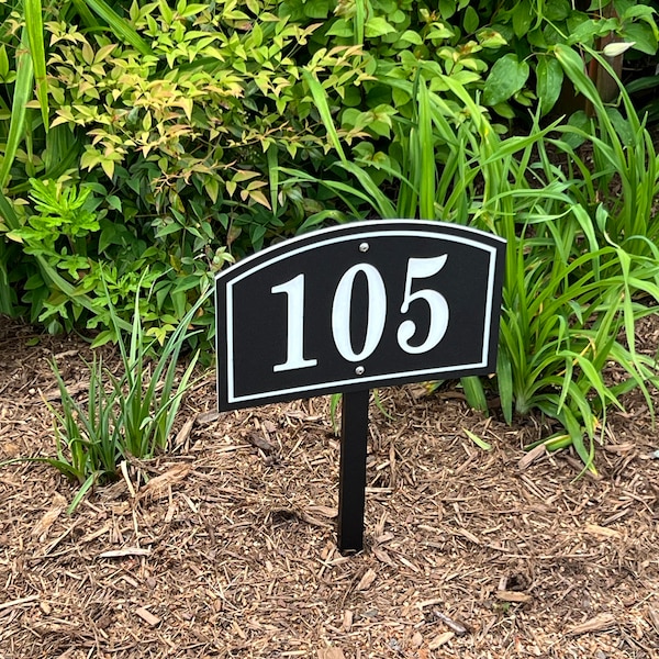 Carvature House Number Sign for Yard, Personalized Address Plaque With ...