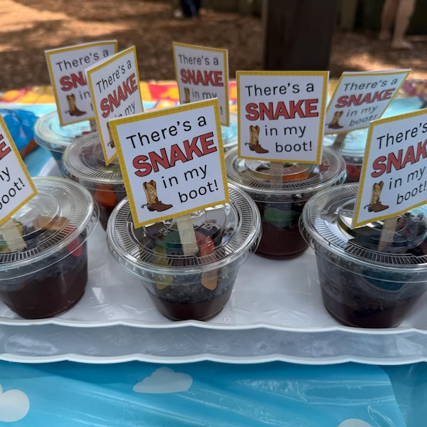 Toy Story Desserts/snack in My Boot Labels - Etsy