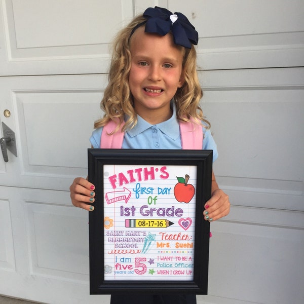 First Day of School Notebook Pre-k Kindergarten Preschool First Grade ...