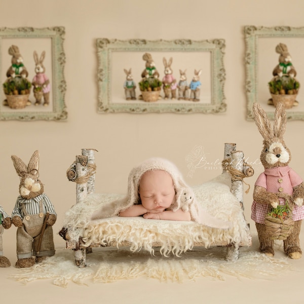 Digital Backdrop, Background Newborn Baby Girl or Boy Toddler Easter ...