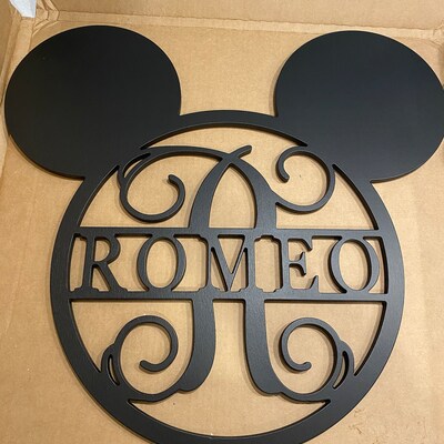 Walt Disney Wedding Wooden Monogram Disney Bride Wooden Initials ...