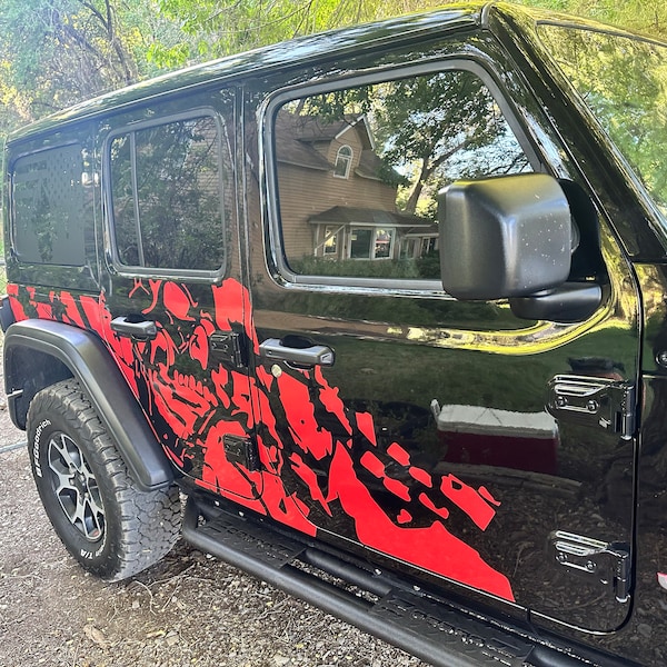 Nightmare Side Graphics Decals Compatible With Jeep Wrangler JL 2018 ...