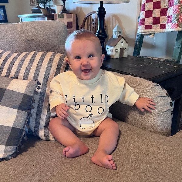 Little Boo Baby Romper, Bubble Romper, Toddler Baby Halloween Bodysuit ...