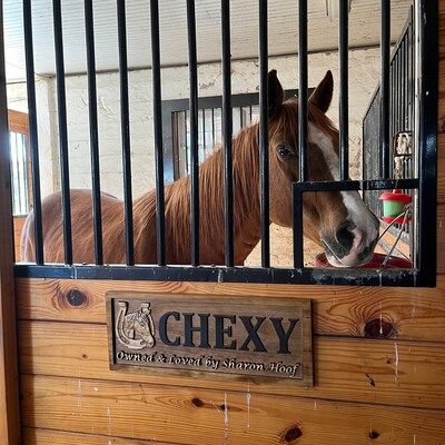 Horse Stall Ranch Sign Horse Barn Decor Rustic Wood Sign Personalized ...