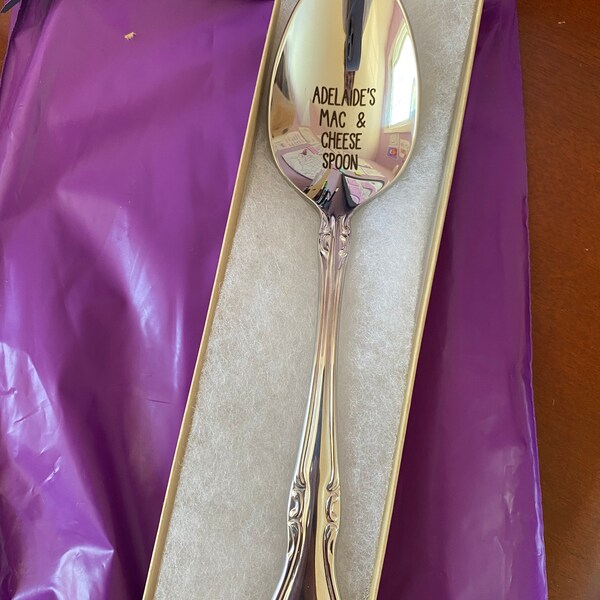Personalized Mac and Cheese Spoon With Name Macaroni Custom Spoon ...