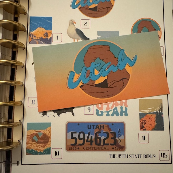 Utah the 45th State Savings Challenge and Cash Envelope - Etsy