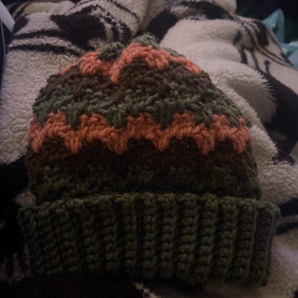 Crochet Hat Pattern:granny Square, Stitch Beanie (PDF Pattern), Photo ...