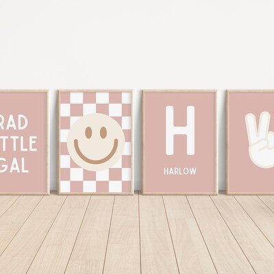 It's Cool to Be Kind, Set of 3 Printable, Kid Room Wall Art, Pink Green ...