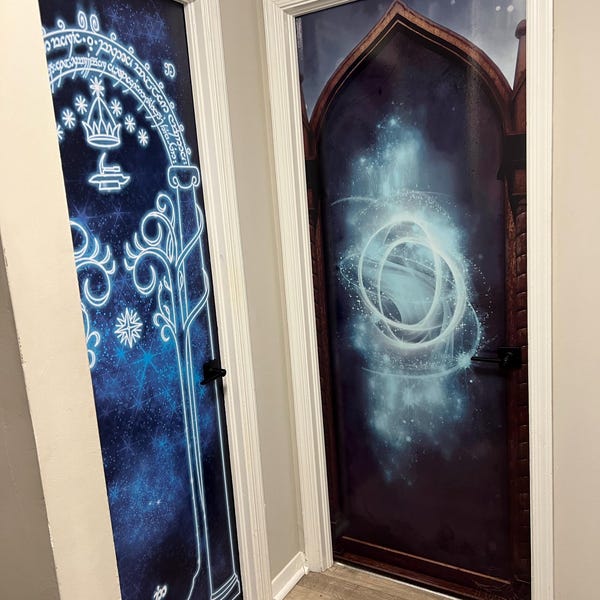 Sci-fi Door, Star Ship, Spaceship Mural for Door, Wall, Fridge, Sticker ...