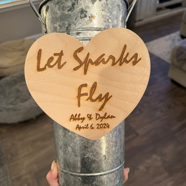 Wedding Sparklers Holder Galvanized Bucket- Let Sparks Fly- Wedding ...