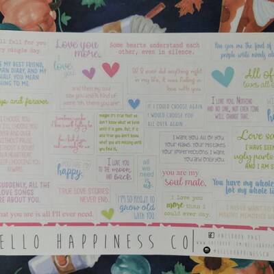 Love and Relationship Planner Quote Stickers - Etsy
