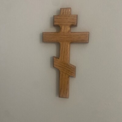 Orthodox 3-bar Wooden Cross - Etsy