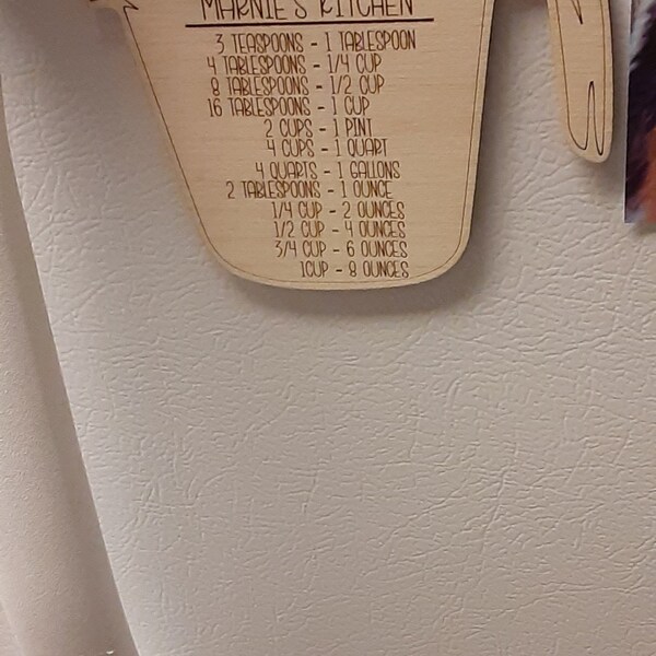 Kitchen Measurement Conversion Magnets, Kitchen Decor, Refrigerator ...