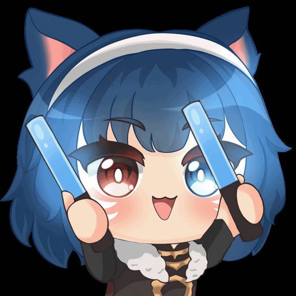 Custom Animated Twitch Emotes! Discord Cute Emoticons Chibi Animals ...